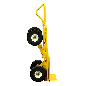 Multi-Mover Heavy Duty Solid Steel Commercial Grade Hand Truck with Adjustable Never Flat Tires and 4 Positions, 750-Pound Weight Capacity