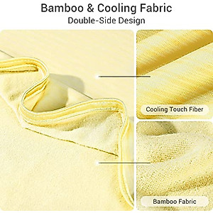 LUXEAR Arc-Chill Cooling Blankets for Sleeping Lightweight Summer Blanket for Hot Flashes - Queen Size Natural Bamboo Breathable Hot Sleeper Cold Sleep Throw for Night Sweats