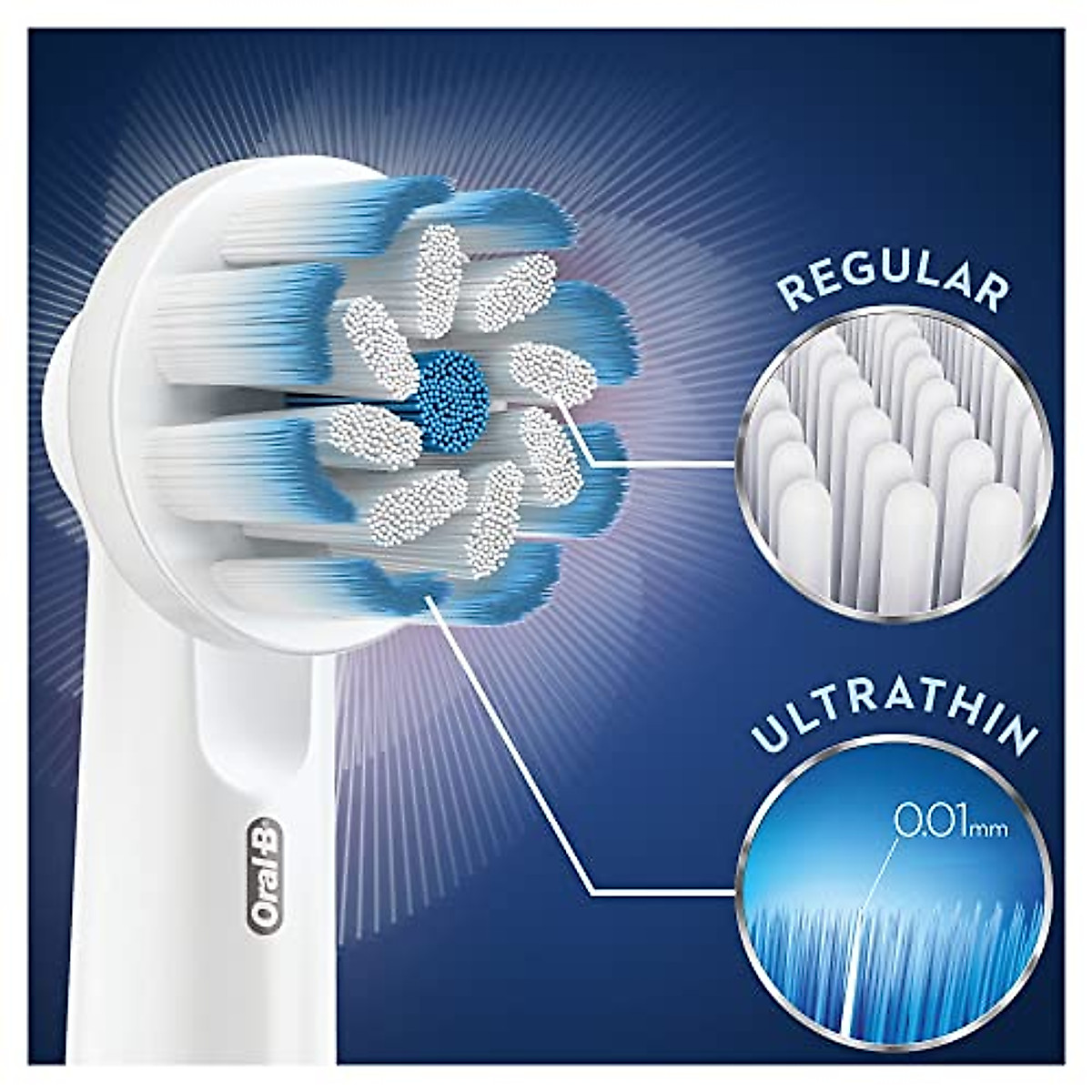 Braun Oral-B 4210201320180 Sensitive Clean Toothbrush Heads for Our Gentle Cleaning, in Letterbox Packaging Pack of 8