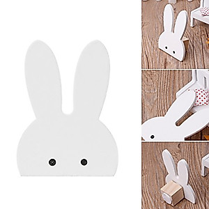 zgs78hh Cute Bunny Hook, Wooden Clothes Hanger, Wall Decor Children Bedroom Pendant