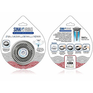 SINKRING The Ultimate Bathroom Sink Drain Protector Hair Catcher/Strainer/Snare (Gray)