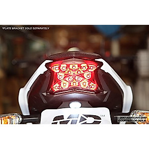 Motodynamic Integrated Sequential LED Tail Lights Smoked Lens for 2020-2022 Kawasaki Ninja 650 Z650 (DOES NOT WORK ON 23+ MODELS)