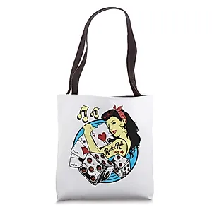 Rockabilly 1950s Sock Hop Pinup Doo Wop Rock and Roll 60s Tote Bag
