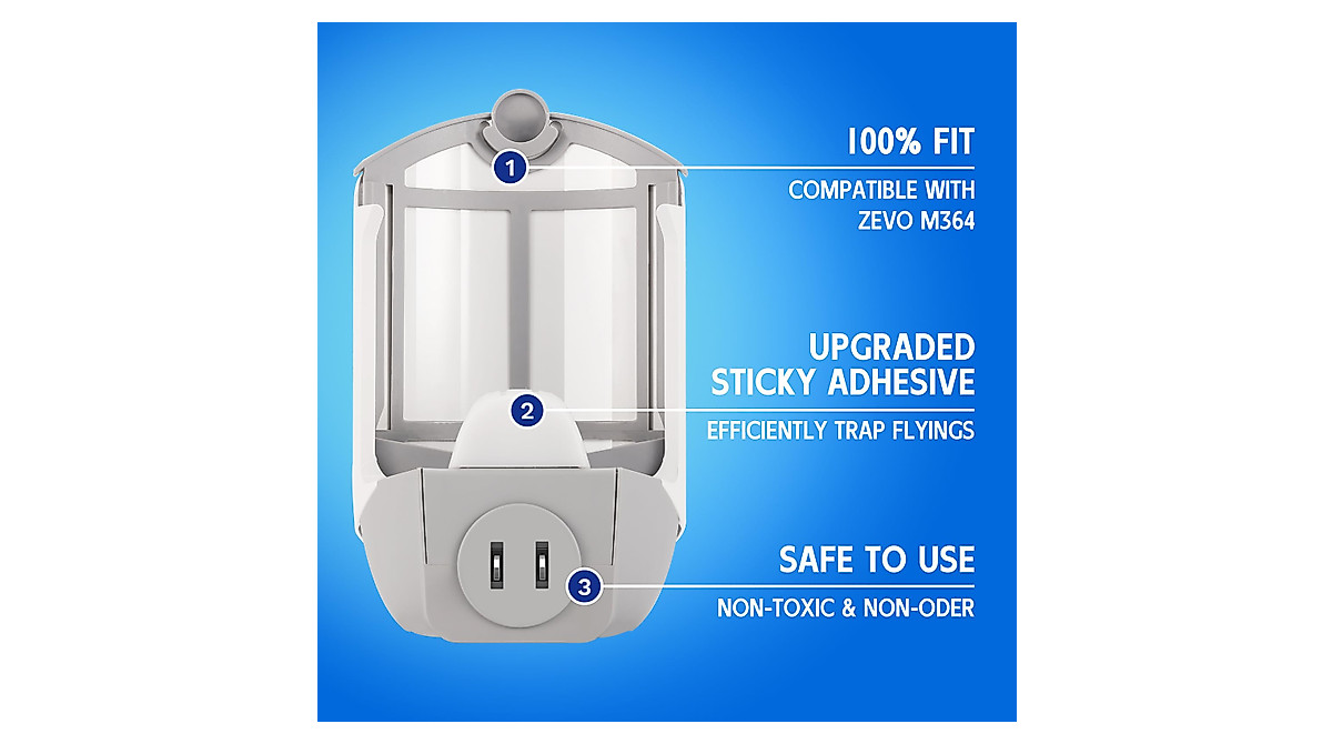 6 Pack Refill Cartridge Kit Compatible with ZEVO Plug-in Light M364 and ...