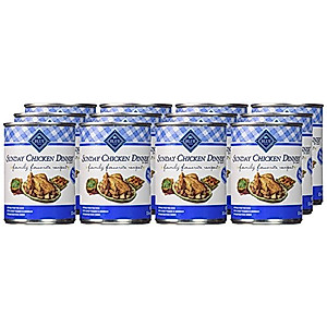 Blue Buffalo Family Favorites Natural Adult Wet Dog Food, Sunday Chicken 12.5-oz can (Pack of 12)