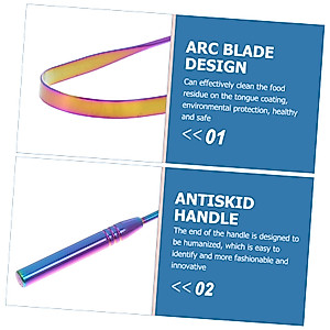 1 Set Brush and Scraper Oral Care Scraper Scraper Oral Care Tool Oral Care Supply Cleaning Brush Stainless Steel Coating Scraper