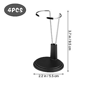 TOYANDONA 4pcs Doll Stand Action Figure Stand Portable Teddy Bear Stand for Mini Dolls