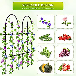 Garden Trellis for Climbing Plants Outdoor and Indoor, 35inch*33inch Thickened Rustproof Plant Support Fence Climbing Frame for Ivy Vines Rose Vegetable Flower Potted Plants Climbing