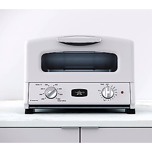 Sengoku SET-G16A(K) HeatMate Instant Heat Mini Countertop Oven Toaster Oven with Graphite Technology, 4 Non-Stick Pans for Toasting & Baking, Black