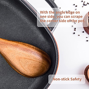 Big Wooden Spoon for Cooking, Large Wood Scoop Utensil, 17-inch Kitchen Serving Scoop for Big Pot, Long Handle Giant Spoon, Heavy Food Service Spoon, Mixing Spoon, Smooth Finish & Comfortable Grip