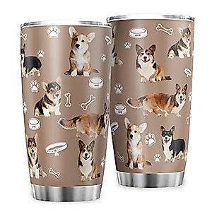 WmhrYpzhL Corgi Travel Mug Dog Coffee Cup Stainless Steel Insulation Tumbler with Lid For Home Office School Outdoor Gifts Corgi