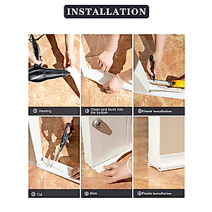 Weather Stripping Seal,Door Draft Stopper for Bottom of Seam Seal Strip PVC Cuttable Door Sweep Draft Stopper for Block Wind, Light, Dust, and Noise Brown