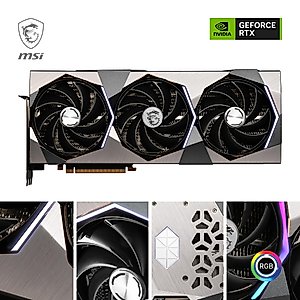 MSI GeForce RTX 4080 16GB SUPRIM X Gaming Graphics Card - 16GB GDDR6X, 2640 MHz, PCI Express Gen 4, 256-bit, 3X DP v 1.4a, HDMI 2.1a (Supports 4K & 8K HDR)
