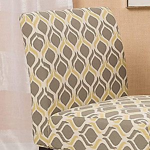 Christopher Knight Home Kassi Fabric Dining Chair, Yellow / Gray