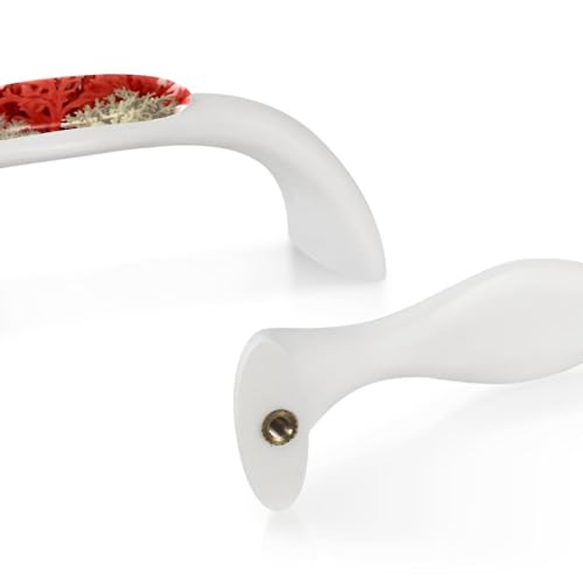 RODAILYCAY Coral 4 Packs Kitchen Drawer Pulls, Crystal Glass Cabinet Handles Pulls, Cupboard Door Knobs, Kitchen Hardware Pulls for Dresser Drawers