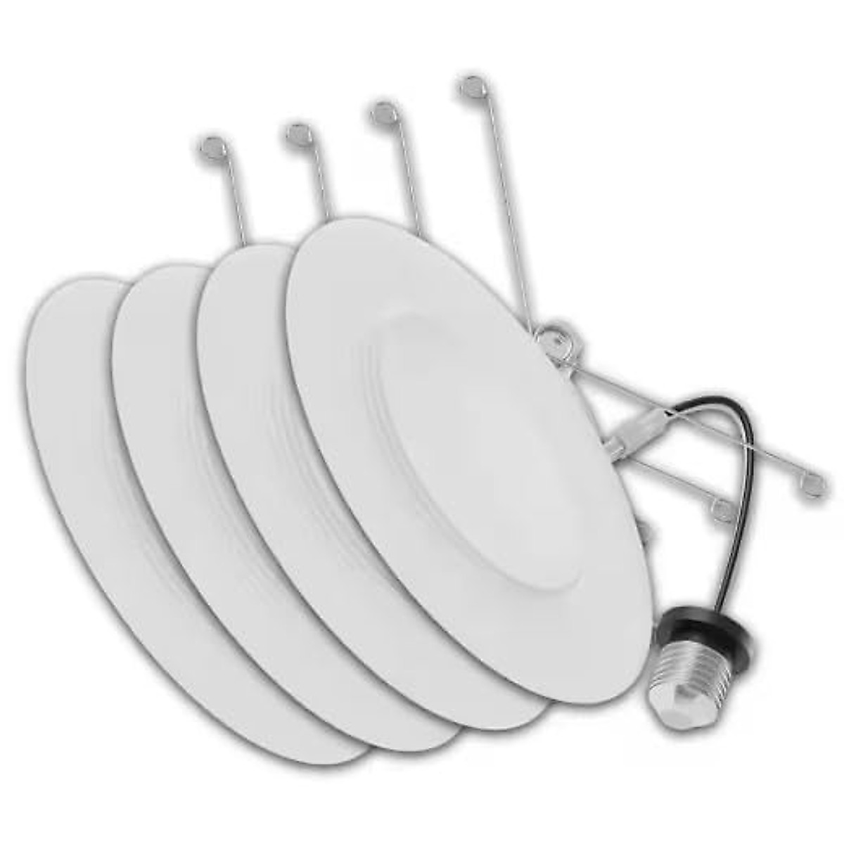 EcoSmart 5/6 in. Bright White Integrated LED Recessed Trim (4-Pack), NB01cA10FR1-309