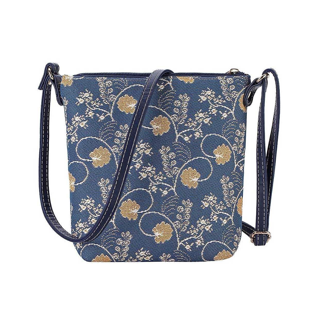 Signare Tapestry Small Crossbody Bag Sling Bag for Women with Jane Austen Design (SLING-AUST)