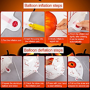 6 Pieces Halloween Inflatable Eyeball 22 Inches Halloween Theme Eyeballs Aluminum Film Crazy Inflatable Eyeball for Indoor and Outdoor Garden Yard Halloween Party Decorations, Green, Blue, Red