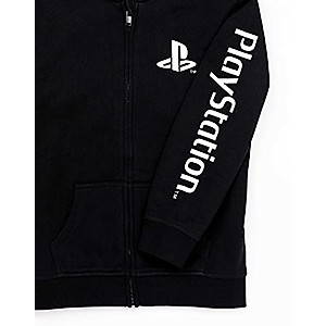 PlayStation Kids Hoodie Zip Up Boys Games Logo Black Jumper Jacket 13-14 Years