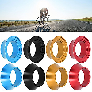 2pcs Bike Taper Washer CNC15mm Bike Front Fork Conical Spacers for Road Mountain Bike Multiple Colour(Black)