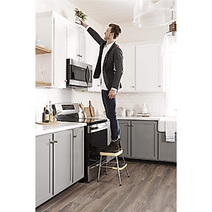 COSCO 11330CBY1E Stylaire Retro Two (Yellow, one Pack) Step Stool,