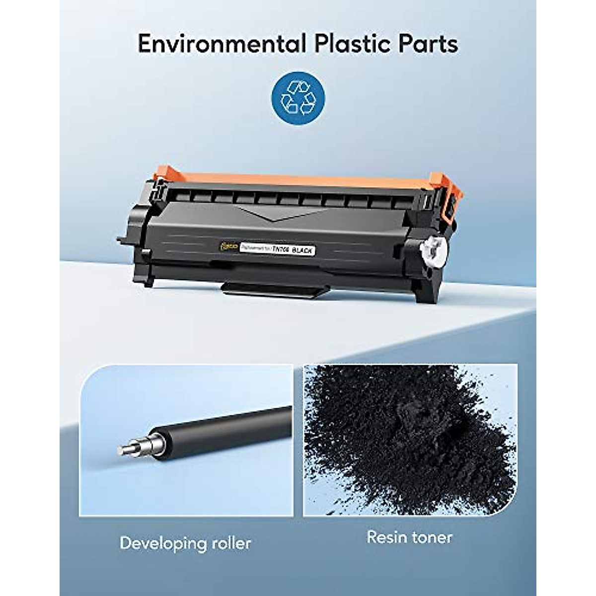 Kogain Compatible Toner Cartridge Replacement for Brother TN760 TN-760 TN730 TN-730 High Yield Work with HL-L2350DW HL-L2370DWXL MFC-L2710DW DCP-L2550DW HL-L2395DW MFC-L2750DW Printer, 2 Pack