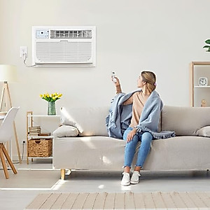 Keystone 12,000 BTU 230V Wall Mounted Air Conditioner & Dehumidifier with Remote Control - Quiet Wall AC Unit for Bedroom, Bathroom, Nursery, Medium Sized Rooms up to 550 Sq.Ft.