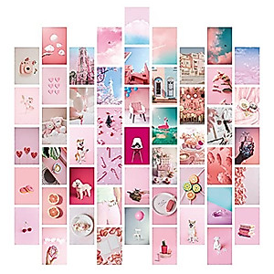 Pink Wall Collage Kit, Bedroom Wall Decor, Photo Collage Kit for Wall Aesthetic, Wall Collage Kit Aesthetic Pictures, Wall Decor Aesthetic, Pink Wall Decor, Wall Collage Kit, 4x6 inch