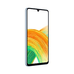 Samsung A33 5G + 4G LTE (128GB+6GB) 6.4" 48MP Quad Camera Factory Unlocked (NOT Verizon Boost At&t Cricket Straight) SM-A336M/DSN (25W Charging Cube Bundle, Awesome Blue)