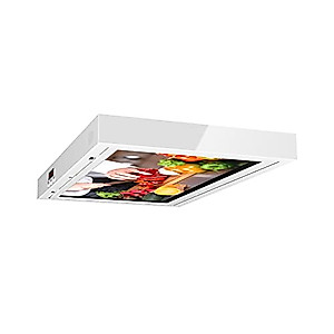 SYLVOX 15.6" Kitchen Smart TV Flap Down Screen TV Google TV Supports LED Clock Alarm Clock WiFi & Wireless Connection, Storage Design, can be Installed in The Bottom of The Cabinet (KT16A0KGGA)