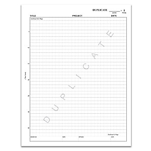 BookFactory Carbonless Student Lab Notebook - 50 Sets of Pages (8.5" X 11") (Duplicator) - Scientific Grid Pages, Durable Translucent Cover, Wire-O Binding (LAB-050-7GW-D (Student))