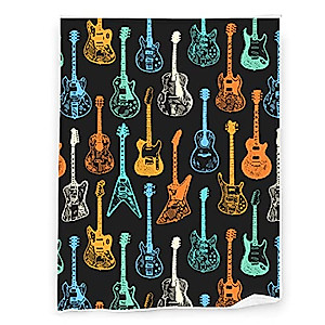 Guitar Soft Throw Blanket All Season Microplush Warm Blankets Lightweight Tufted Fuzzy Flannel Fleece Throws Blanket for Bed Sofa Couch