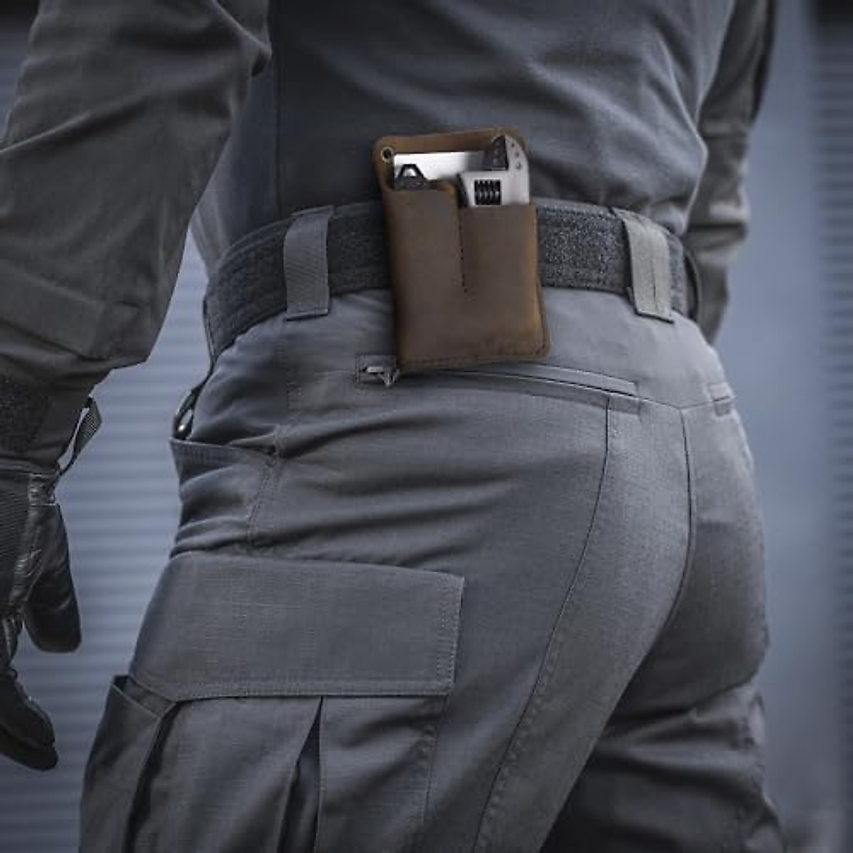 Multitool Sheath, Belt Pocket Organizer Holster Leather Sheath with Pen Key Holder&Flashlight Pouch for Work Daily Use