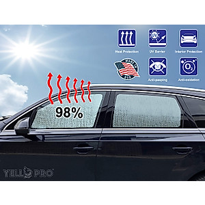 Side Window Front Seat Reflective Sunshade Custom Fit for 2014 2015 2016 2017 2018 2019 2020 2021 2022 2023 Ford Transit Connect (NOT FOR FULL-SIZE TRANSIT) XL XLT Passenger Wagon Cargo Minivan (2pcs)