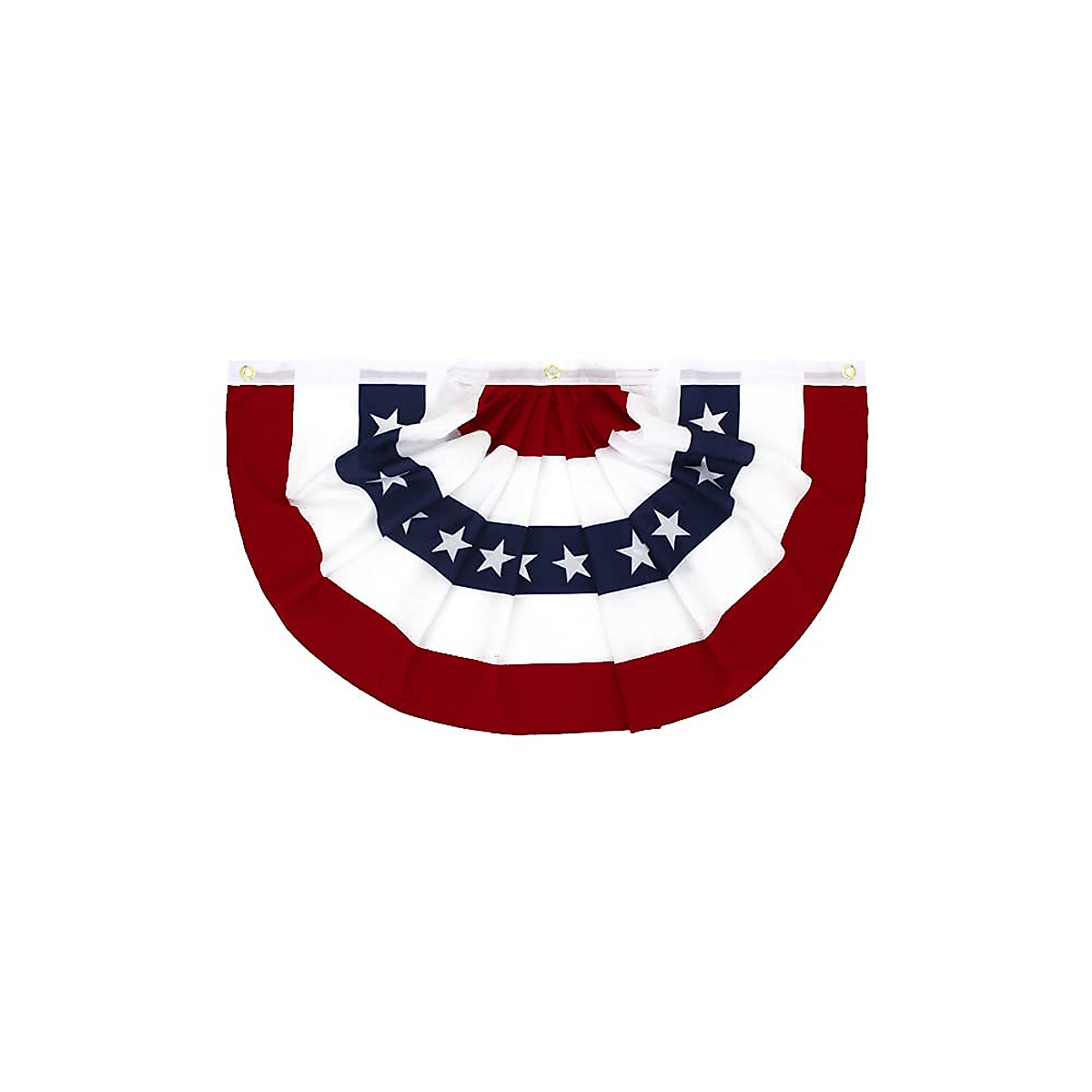Flaglink 1.5x3Ft American Pleated Fan Flag Width Approx 90cm - US Patriotic Half Fan Bunting Flag 4 PACK