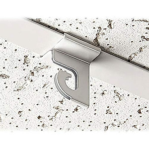 STORE FIXTURES DIRECT Extra Heavy Duty White Aluminum Drop Ceiling Hooks, One Piece Ceiling Grid Clips - 10 Pack
