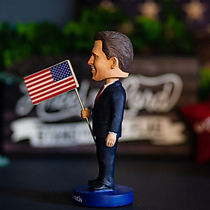 Governor Ron Desantis Bobblehead Collectible | 7” Tall Resin Figurine of Desantis Holding an American Flag | Governor Desantis Bobble
