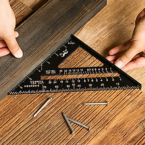Mr. Pen- Rafter Square, Metal Square, 7 Inch, Carpenters Square, Square Tool, Metal Square Ruler, Carpentry Squares, Woodworking Square, Square Angle Tool, Aluminum Rafter Square, Carpenter Square