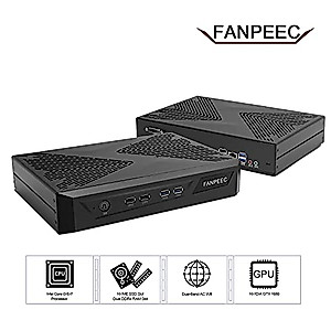 FANPEEC Gaming Mini PC Windows 11 Pro, Core i7-9700F 32GB RAM 1TB SSD, GeForce GTX 1650, Mini Desktop PC, DP+2×HD+DVI, 8×USB Ports, BT 4.2+Dual WiFi, Mini Gaming Computer Game PC