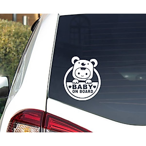 REgular3Packs Baby on Board Decal Stickers Silverlight Reflective Stickers Baby in Car Snowboard+Surf+Cute Bear 1+1+1 (OnBoard3)