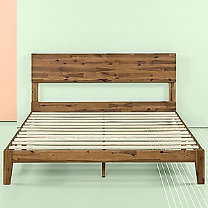 ZINUS Julia Wood Platform Bed Frame / Solid Wood Foundation with Wood Slat Support / No Box Spring Needed / Easy Assembly, Queen