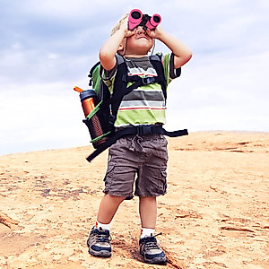 ESSENSON Binoculars for Kids Toys Gifts for Age 3-12 Years Old Boys Girls Kids Telescope Outdoor Toys for Sports and Outside Play Hiking, Bird Watching, Travel, Camping, Birthday Presents (Pink)