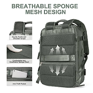 2023 Newest Women's Large Travel Backpack Waterproof Hiking Rucksack, Carry On Backpack Flight Approved, Outdoor Daypack (Beige)