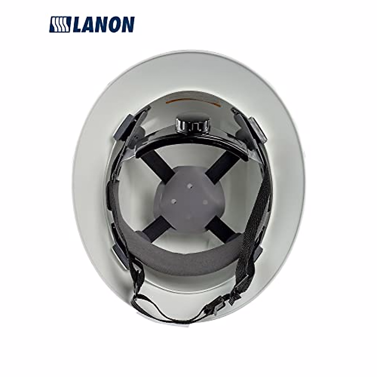 LANON Full Brim Hard Hat, OSHA Construction Work Approved, Premium Charcoal Gray Design, FRP Safety Helmet with 4 Point Adjustable Ratchet Suspension, Class C