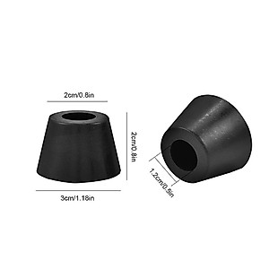 Yosoo- Round Rubber Feet Bumpers, Anti Scratch Screw-on Round Black Rubber Feet Bumpers Pads 8 Pcs 30x20mm Rubber Feet Anti-Vibration Base Pad Stand for Speaker Guitar Amplifier w/Screws