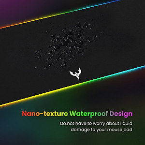 Blade Hawks Extra Large RGB Gaming Mouse Pad, Extended Soft LED Mouse Pad, Anti-Slip Rubber Base, Computer Keyboard Mousepad Mat (31.5 x 12 Inch)