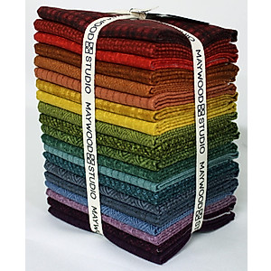 Maywood Studio Fat Quarter Bundle - Woolies Flannel by Bonnie Sullivan Vol. 2 Colors 20 Count Fat Quarters (FQ-MASWOF-COL) M203.13