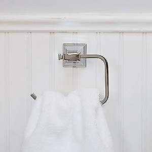 Speakman SA-1304 Rainier Bathroom Square Towel Ring, Polished Chrome