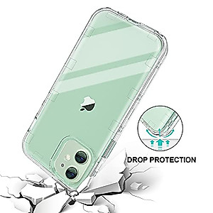 Anuck Case for iPhone 12 Case, for iPhone 12 Pro Case, Crystal Clear Heavy Duty Defender Phone Case 3 Layer Shockproof Full-Body Protective Case Hard PC Shell & Soft TPU Bumper Cover 6.1'' - Clear