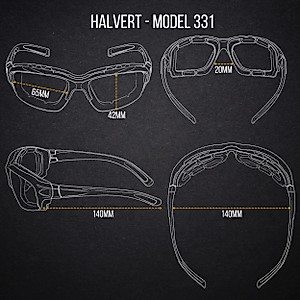 WYND Blocker Motorcycle Riding Glasses Extreme Sports Wrap Sunglasses, Black, Smoke